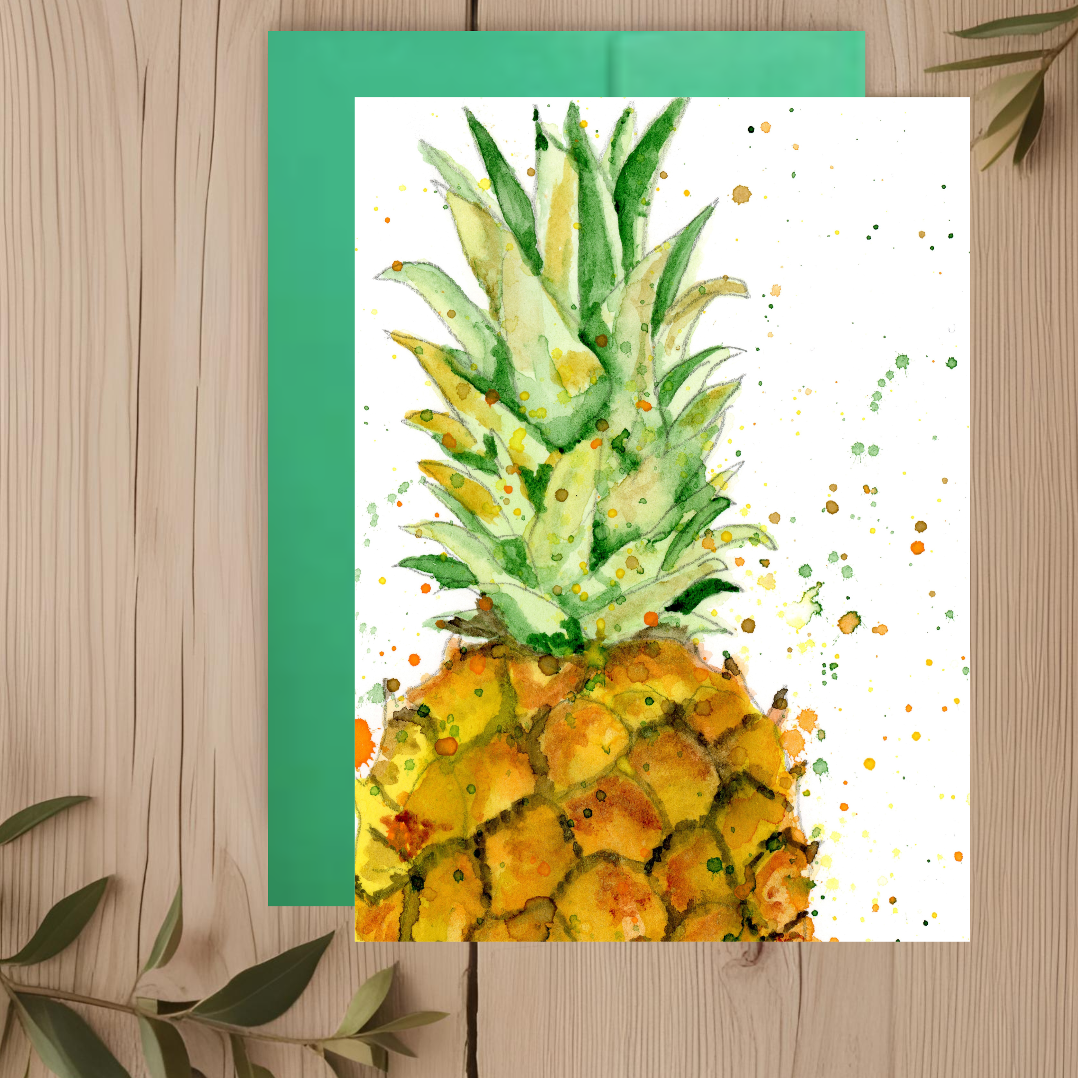 Pineapple Close-Up Note Card – Happy Hues Design Co., LLC