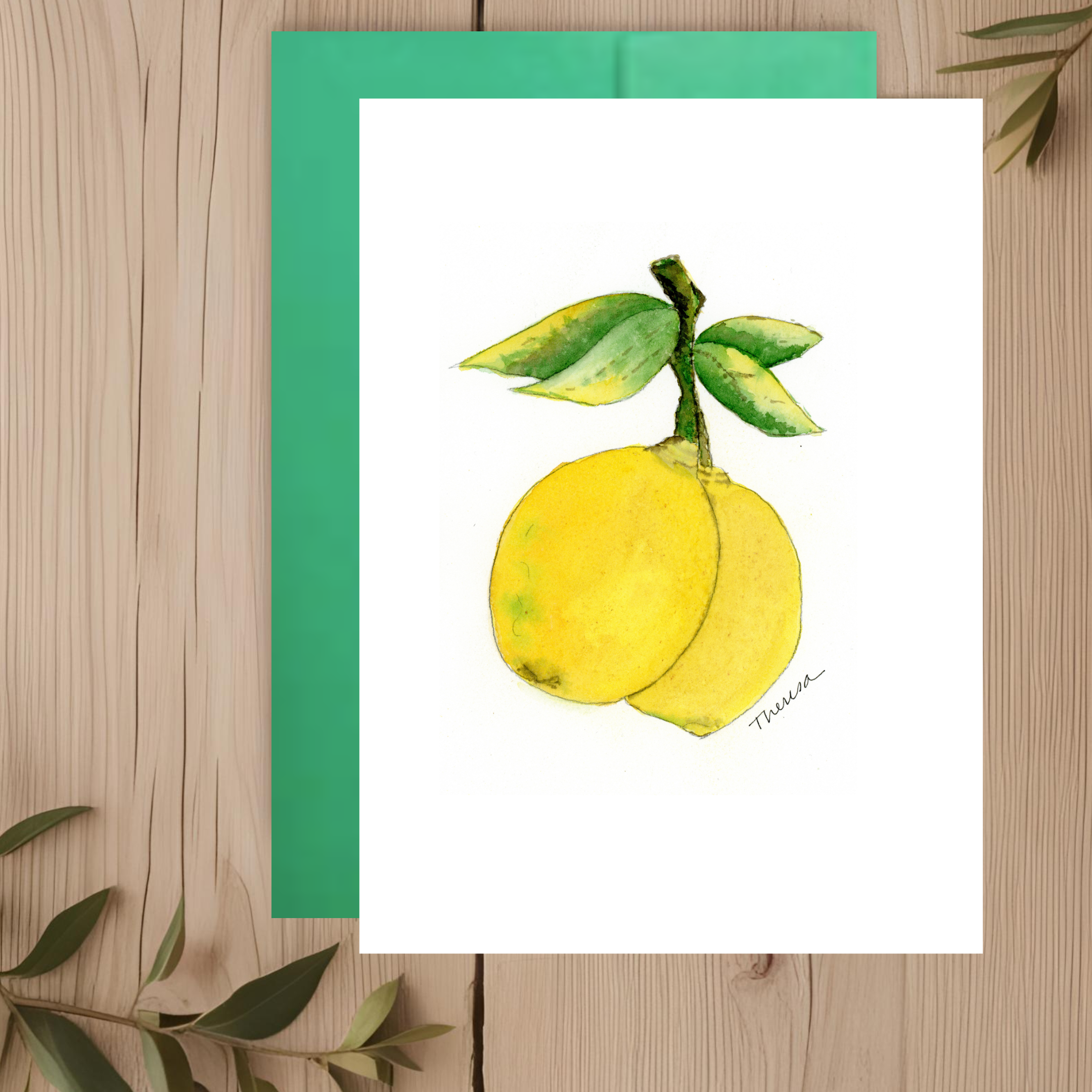 Lemons Note Card – Happy Hues Design Co., LLC
