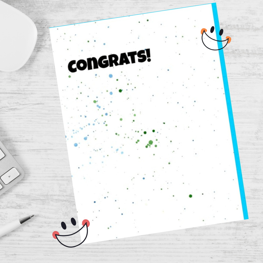 Congrats Note Card – Happy Hues Design Co., LLC
